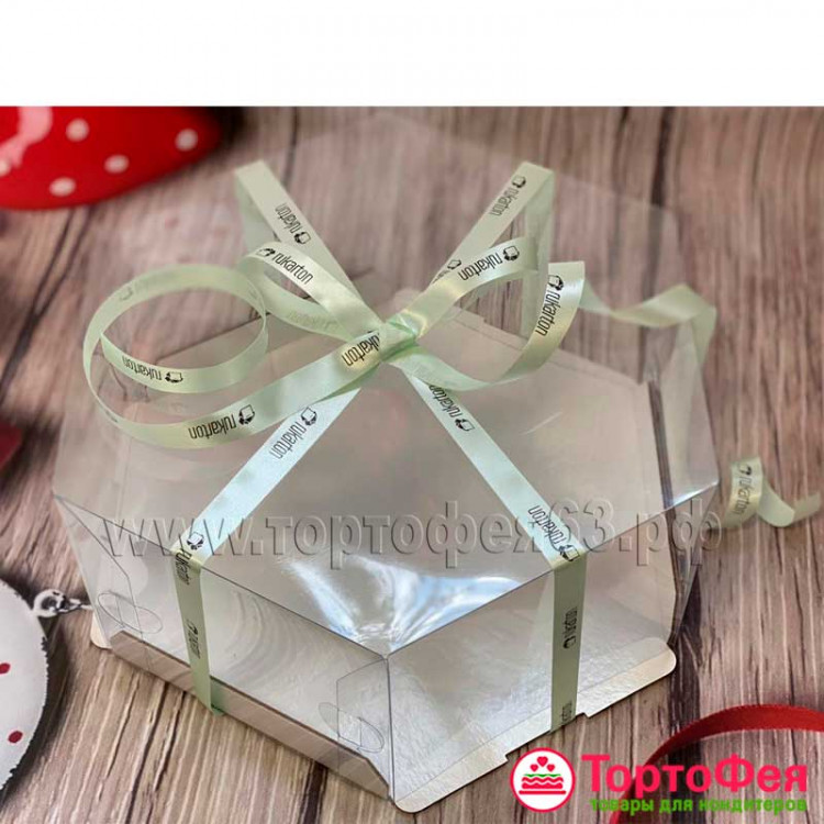 Коробка "Шестигранник" с прозрач. куполом 24х24х12 см